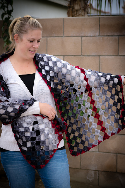 Ravelry: Checkered Path Wrap pattern by Ryan Hollist