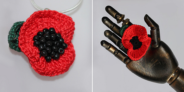 Ravelry: Poppy with Leaf pattern by Chrissy Howroyd