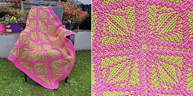 Ravelry: Centrepoint Mosaic Blanket pattern by Maxine Gill