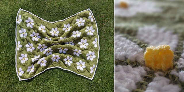 Ravelry: Daisy Chain Tunisian Crochet Blanket pattern by Maxine Gill