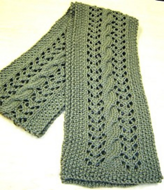 Ravelry: Cables and Lace Scarf pattern by Annette Shirley