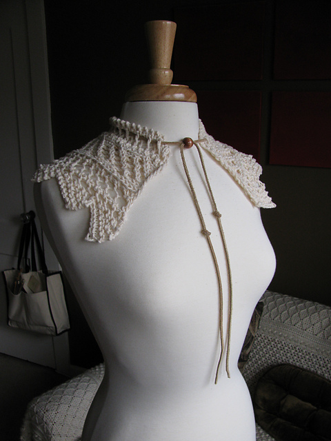 Ravelry: Drawstring Victorian Lace Collar pattern by The Knit Knot