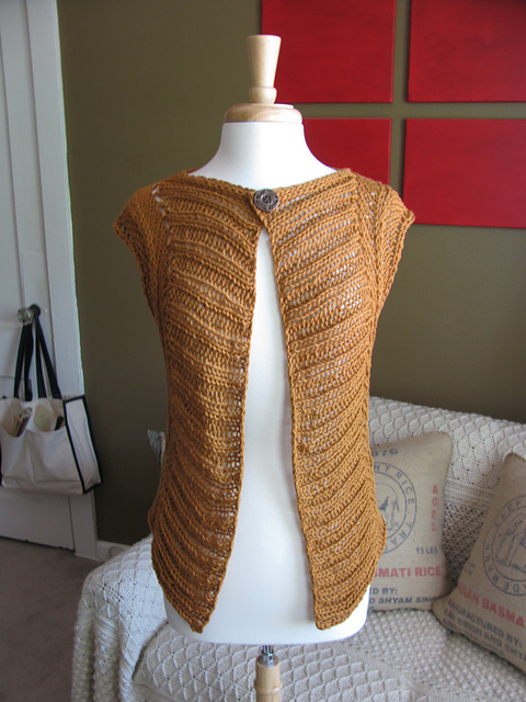 Ravelry: Chevron Feather Lace Vest pattern by The Knit Knot