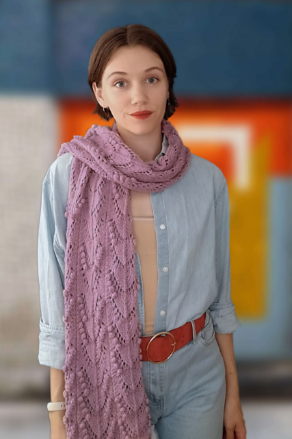 Ravelry: Bobbles & Lace Scarf pattern by KnitQ