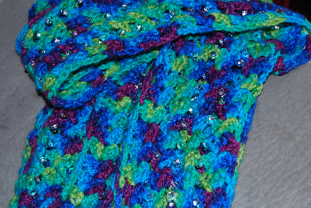 Ravelry: Beads N Vs Scarf pattern by Amy Depew