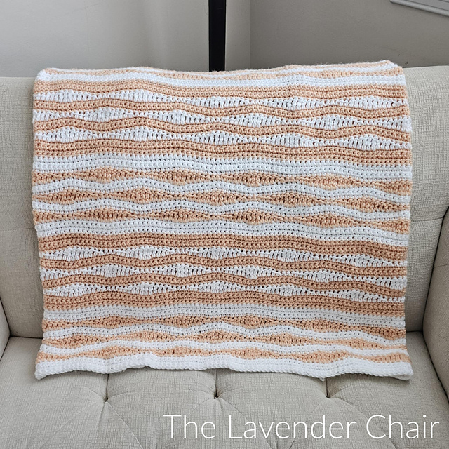 Ravelry: Wavy Creamsicle Blanket pattern by Dorianna Rivelli