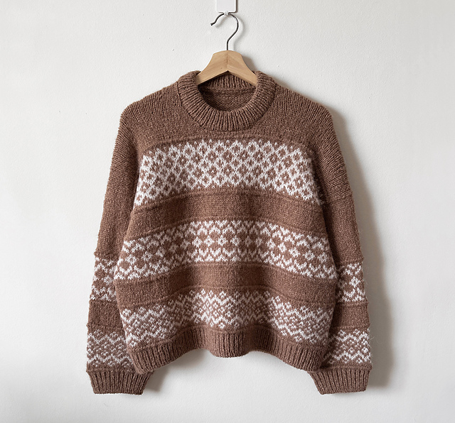 Ravelry: Salted Caramel Sweater Adult pattern by Nashwa Sakr