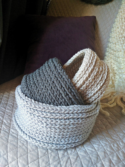 Ravelry: Round Nesting Baskets pattern by Michelle Greenberg