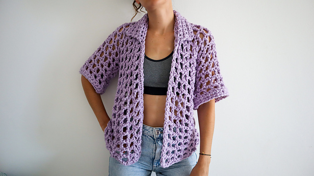 Ravelry: Chunky Mesh Overshirt pattern by Michelle Greenberg