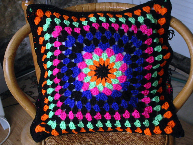 Ravelry: Neon Retro Cushion Cover pattern by The Sunroomuk