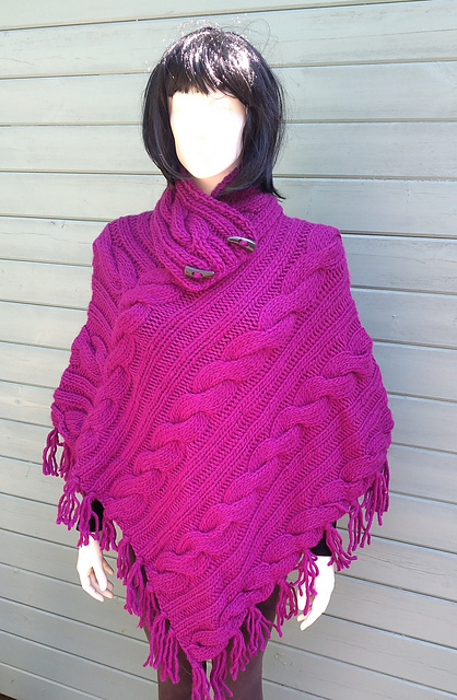 Ravelry: Odin Cabled Poncho & Collars pattern by Sue Goldthorpe