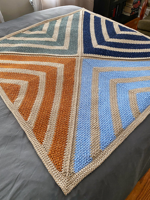 Ravelry: Four Triangles Blanket pattern by Dayna Perry