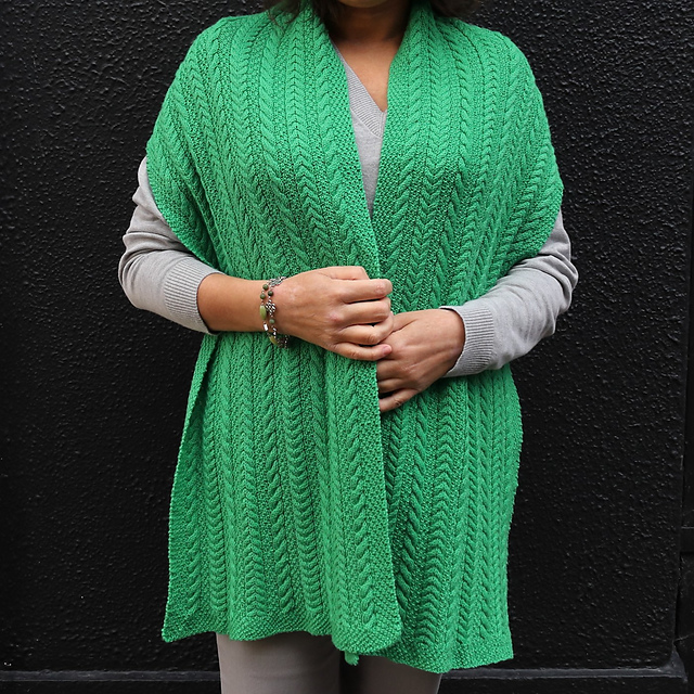 Ravelry: Irish Moss And Cables Shawl pattern by Svetlana Kolesova