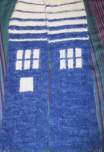 Ravelry: TARDIS Scarf pattern by Angelina Moore