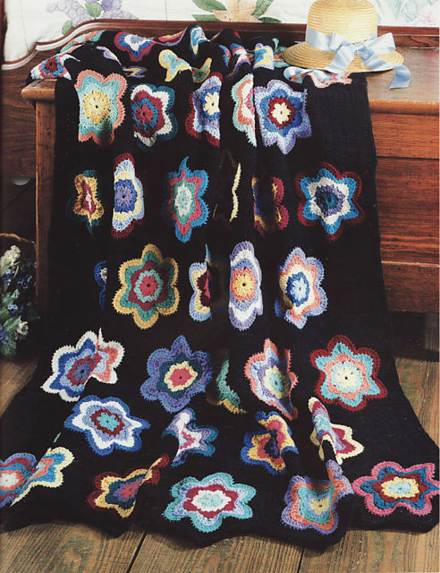 Ravelry: Flower Patch Afghan pattern by Nancy Fuller