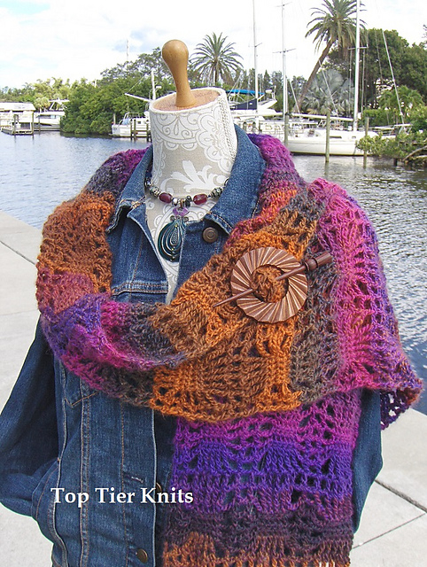 Ravelry: Spider Chrysanthemum Scarf pattern by Top Tier Knits