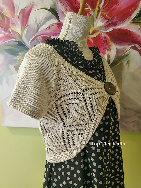 Ravelry: Vaulted Lace Shrug pattern by Top Tier Knits