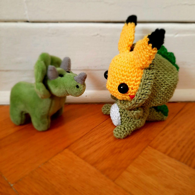 Ravelry: Dinosaur Pikachu pattern by Irene Tortue