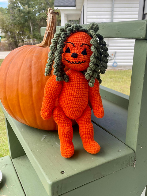 Ravelry: Spooky Pumpkin Doll pattern by Sarah Froelich