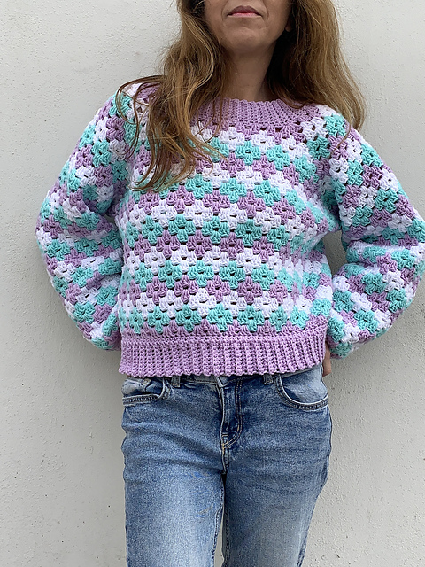 Ravelry: Granny Diamond Sweater pattern by Sulaimon Toyyibah
