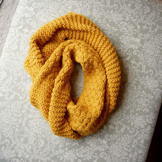 Ravelry: TraceyNicole's yellow brick cold cowl