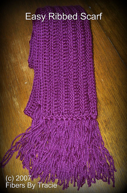 Ravelry: Easy Ribbed Scarf pattern by Tracie Barrett