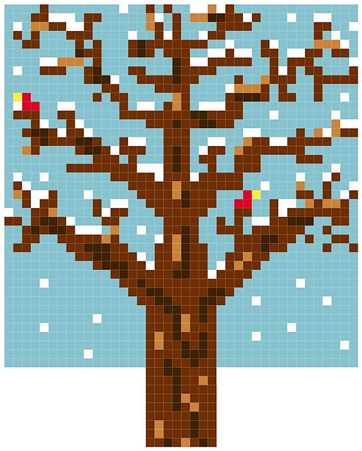 Ravelry: Winter Tree C2C Graph for 4 Season '17 Series pattern by ...