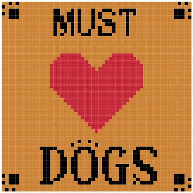 Ravelry: Must Love Dogs c2c graph pattern by KnotsinYarn