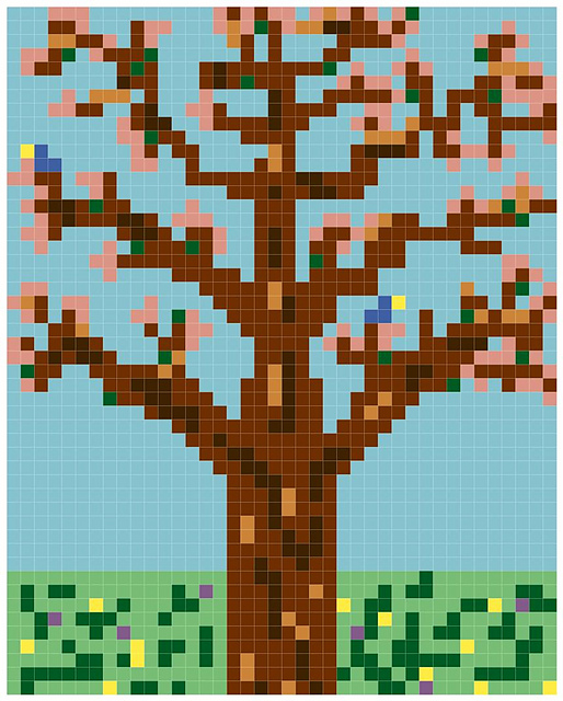 Ravelry: Spring Tree c2c for 4 season series '17 pattern by KnotsinYarn