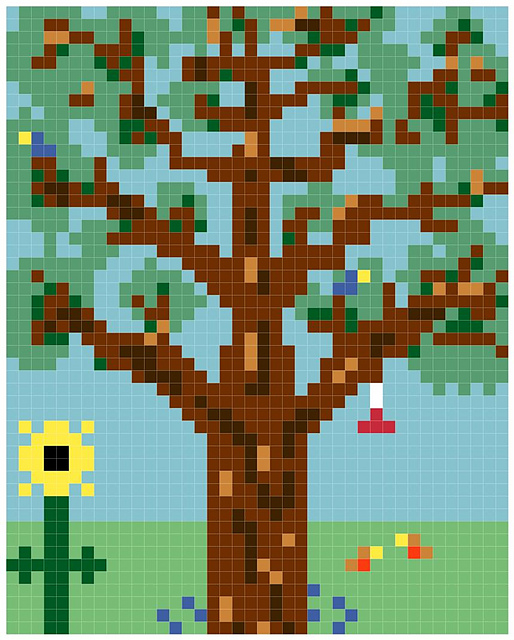 Ravelry: Summer Tree c2c for 4 season series '17 pattern by KnotsinYarn