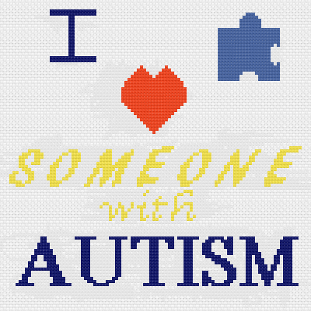 Ravelry: I heart Someone with Autism c2c graph pattern by KnotsinYarn