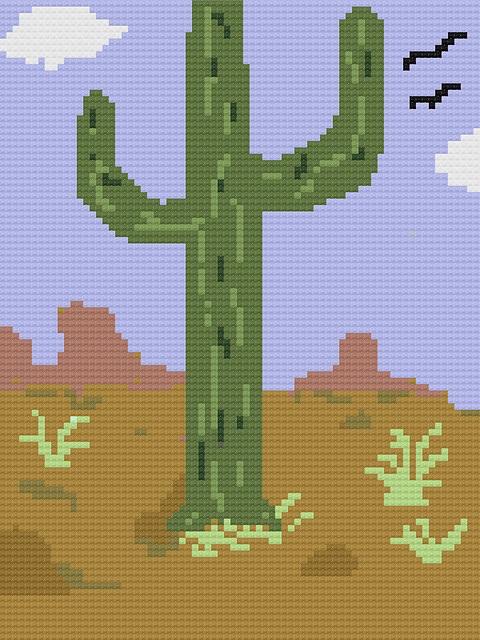 Ravelry: Cactus c2c graphghan pattern by KnotsinYarn