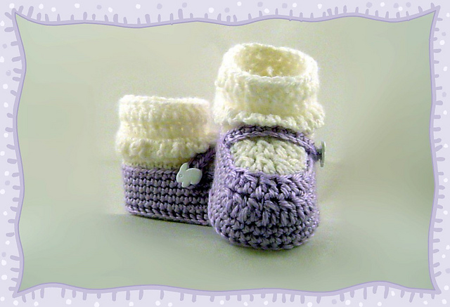 Ravelry: Mary Jane Baby Bootie BB1002 pattern by Barbara Travis