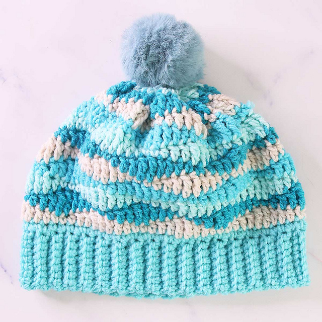 Ravelry: Ocean Wave Beanie pattern by Treasurie Patterns