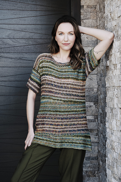 Ravelry: 6800Q Facade Short Row Angled Pullover pattern by Barry Klein