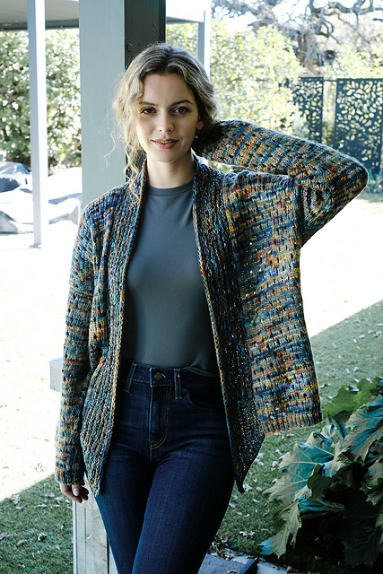 Ravelry: #7000-B Ole' & Cincin Flat Eyelet Cardigan pattern by Barry Klein