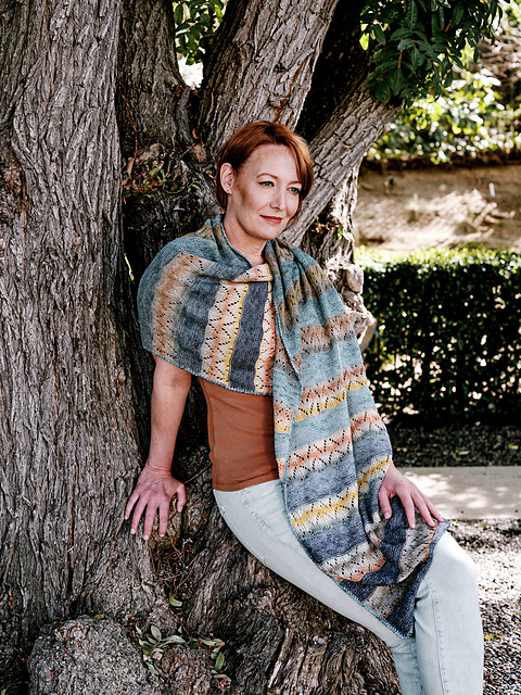 Ravelry: 6401D Impress & Nuance Striped Wrap pattern by Barry Klein