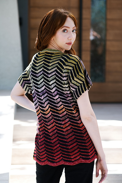 Ravelry: 6500Q Nuance & Volante Piano Key Pullover pattern by Barry Klein