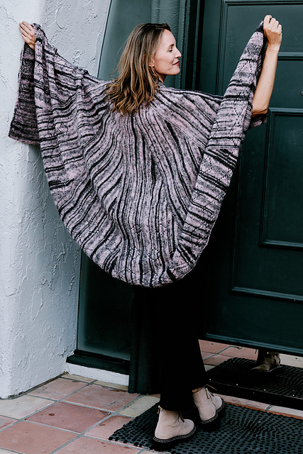 Ravelry: Tiger Eyelet Diamond Short Row Fan Wrap Shawl pattern by Barry ...