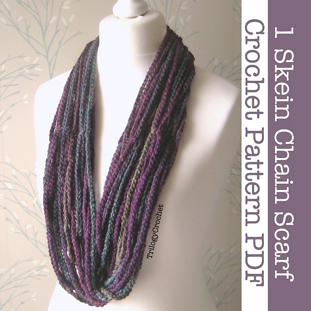 Ravelry: Simple Spaghetti Chain Scarf pattern by Trilogy Crochet
