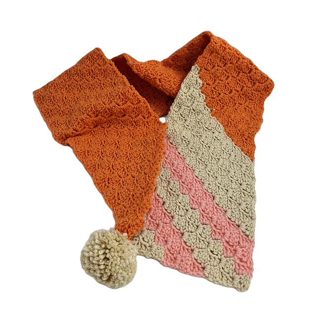Ravelry: Orange Cartoon Scarf C2C pattern by Sheila Browning