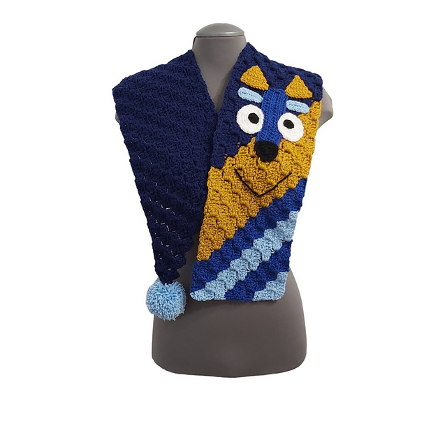 Ravelry: Bluey Heeler Scarf C2C pattern by Sheila Browning