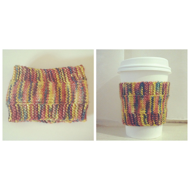 Ravelry: Rainbow Coffee Sleeve/Beer Koozie pattern by Tuesday Phillips
