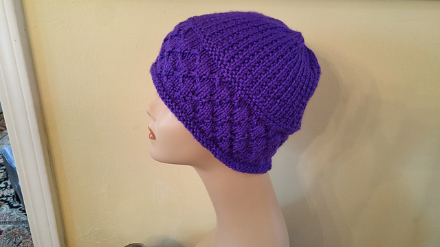 Ravelry: Quilted Diamonds Hat pattern by Kelly Judson