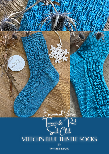 Ravelry: Veitch’s Blue Thistle Socks pattern by Rachel Fletcher