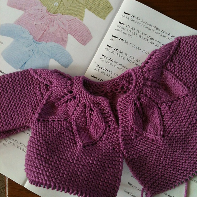 Ravelry: TwistedKnitter's Leaf Sweater for Baby Mc