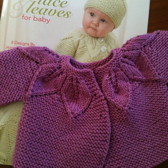 Ravelry: TwistedKnitter's Leaf Sweater for Baby Mc