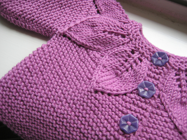 Ravelry: TwistedKnitter's Leaf Sweater for Baby Mc