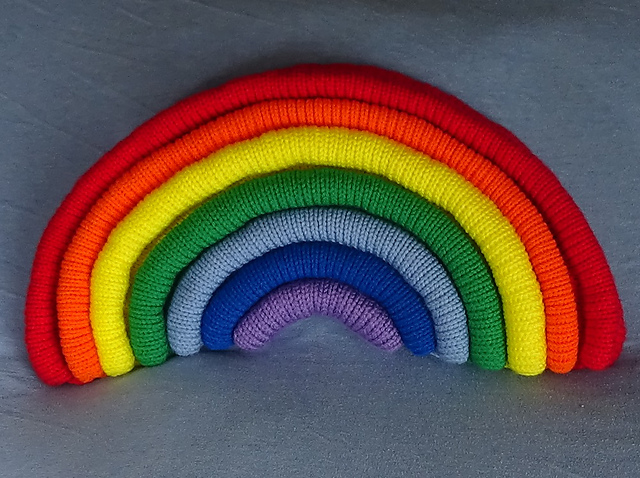 Ravelry: Rainbow Pajama Pillow pattern by Mary Matz