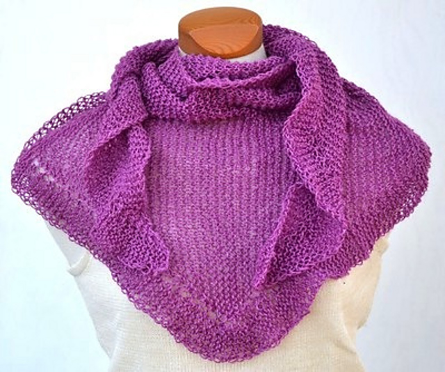 Ravelry: Shawl in silk cashmere/Schal i silk cashmere pattern by Ann ...